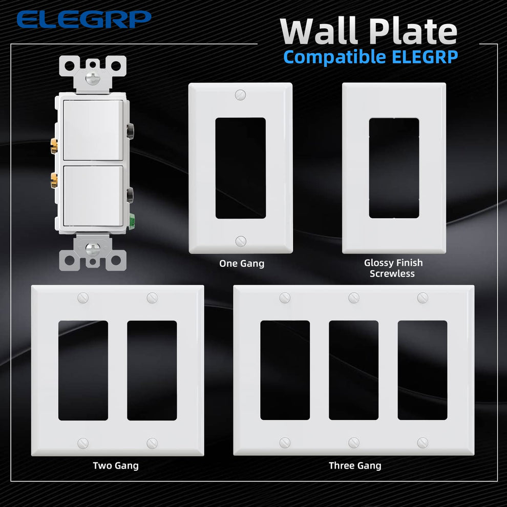 ELEGRP Double Rocker Light Switch, Dual Single Pole, UL Listed – elegrp