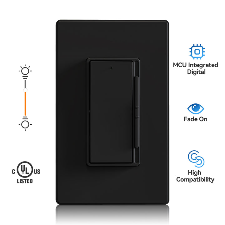 Digital Dimmer Switches Single Pole or 3 Way | ELEGRP Official – elegrp