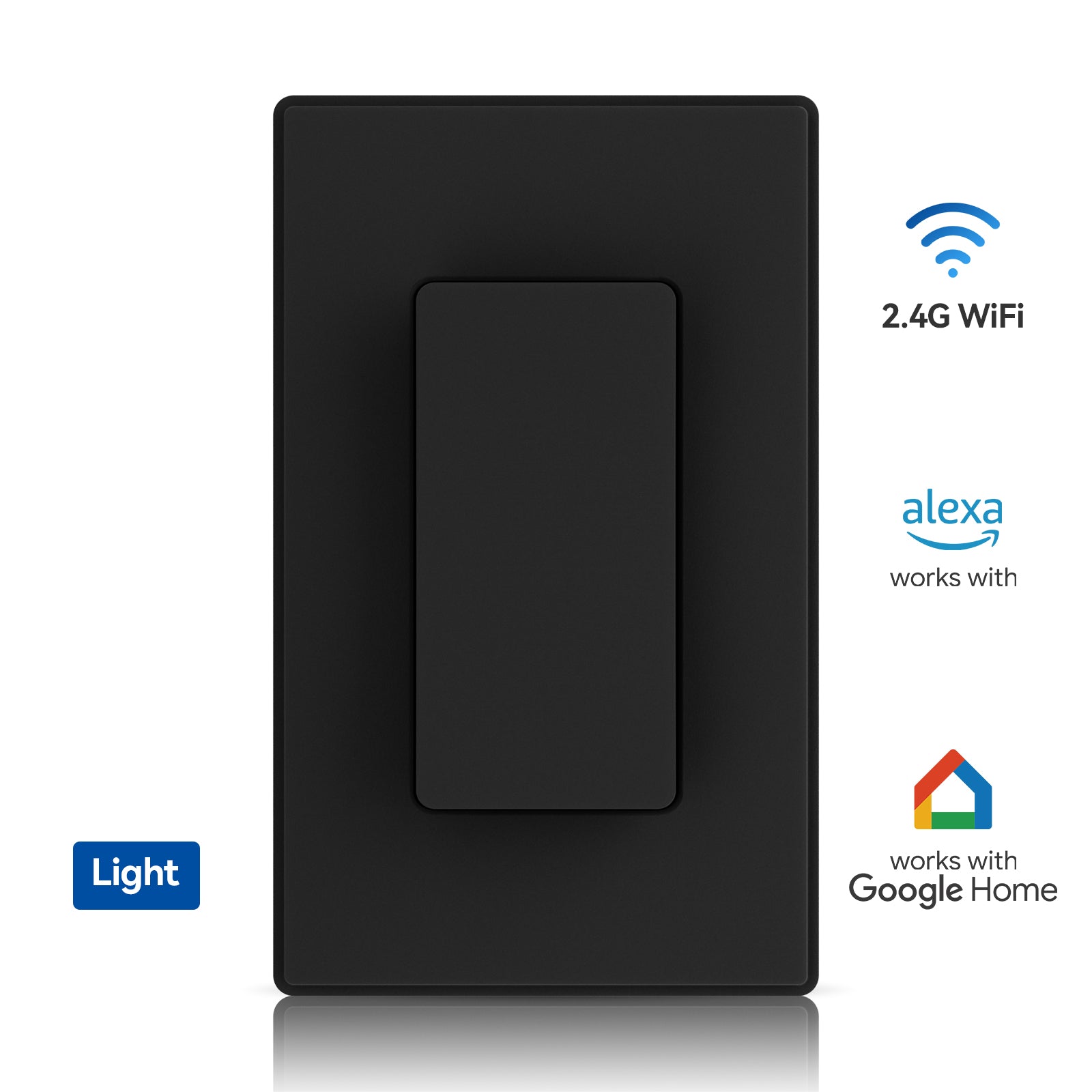ELEGRP Smart Light Switch, Single Pole or 3-Way, 2.4GHz Wi-Fi Switch ...